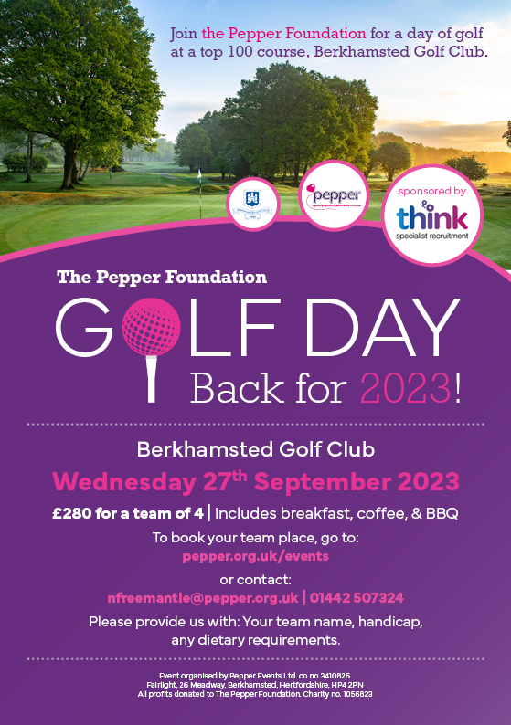 Pepper Golf Day 2023 - Berkhamsted Golf Club - Pepper Foundation